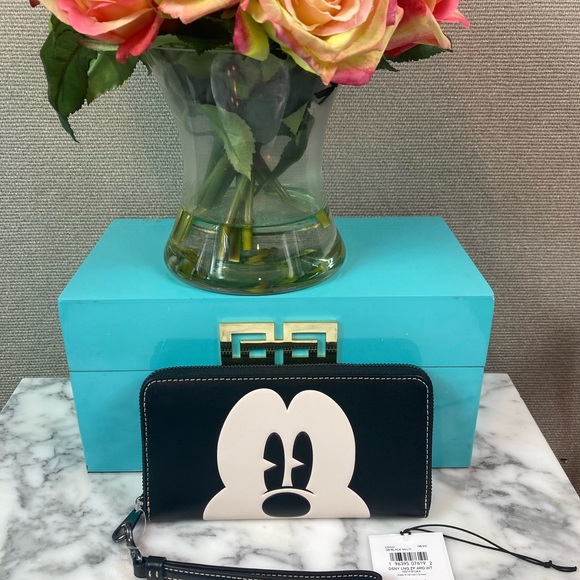 Coach | Bags | Nwt Coach Disney Mickey Mouse Long Zip Around ...